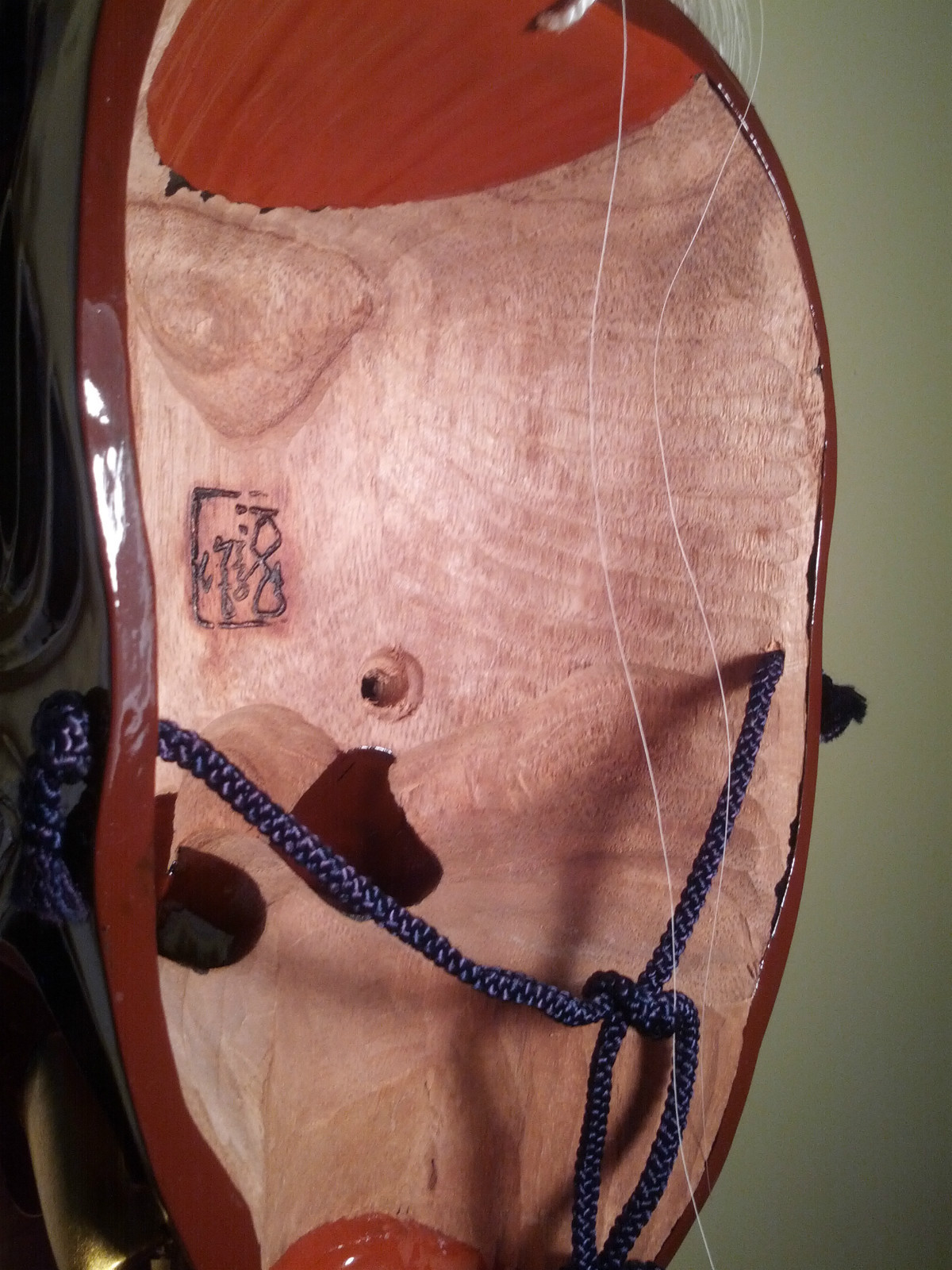 Master Craftsmanship! Japanese Wooden BURYU ONI Mask Japan Kagura Dance ...