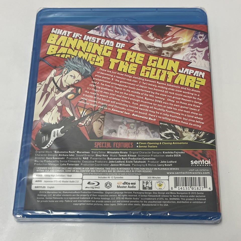 Samurai Jam Bakumatsu Rock - Anime - Blu-ray Brand New Sealed Free ...