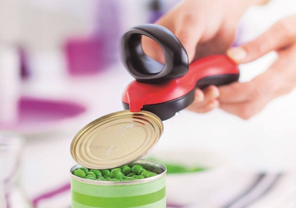 Tupperware Ergonomic Can Opener Black - Red Colour | eBay