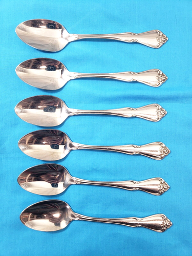 Oneida Arbor Rose-True Rose 6 Teaspoons 6" Stainless Flatware USA | eBay