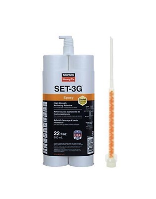 Simpson Strong-Tie Epoxy Adhesive SET-3G 22 oz High-Strength w/ Nozzle ...
