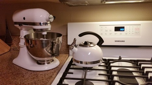KitchenAid White 2 Quart Kettle With Full Stainless Steel Handle and ...