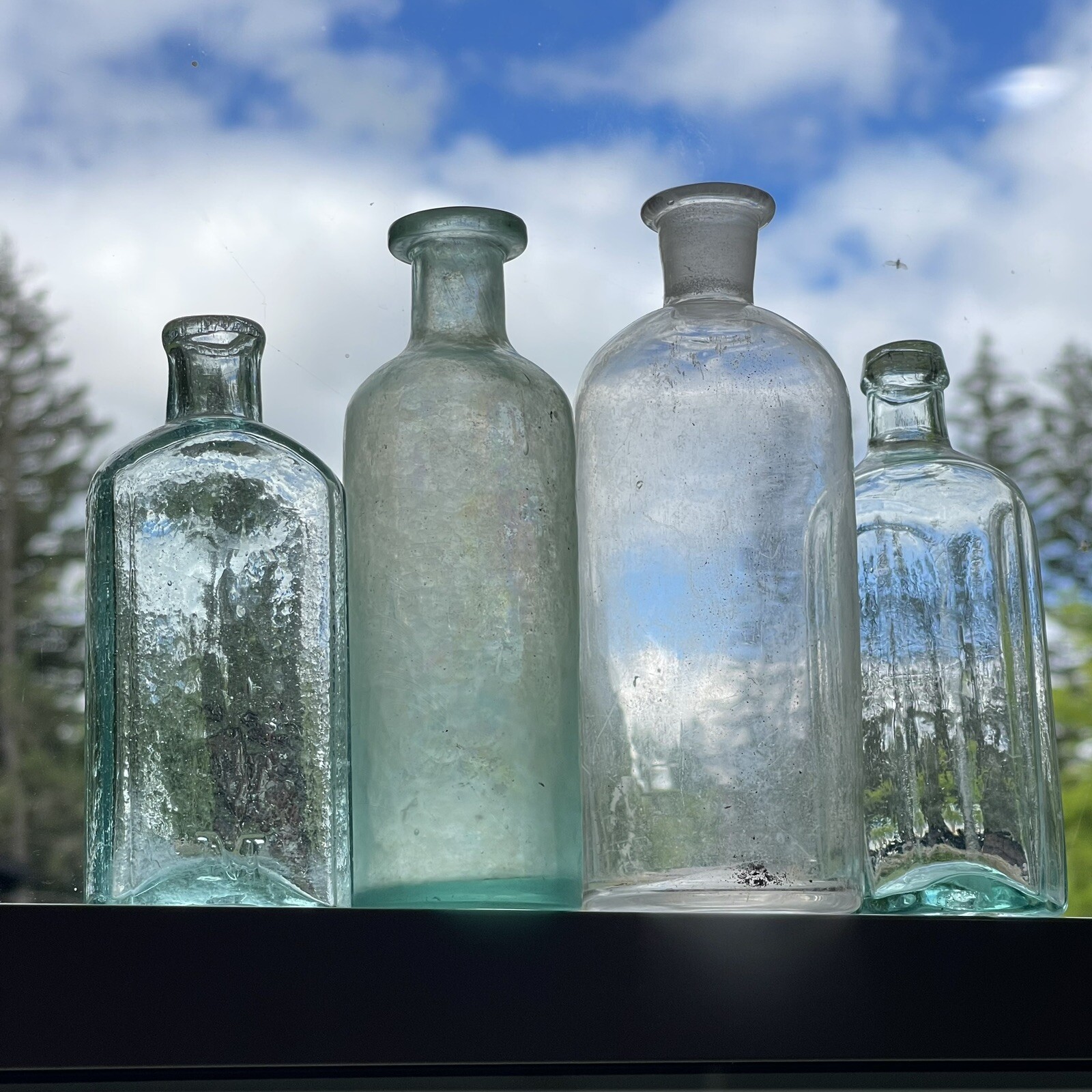 Pontiled Apothecary Bottles Open Pontil Medicinal Bottles - Lot of 4 | eBay