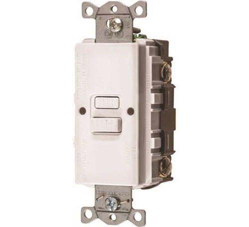 20 Amp 125-Volt Hubbell Autoguard Commercial Blank Face GFCI Receptacle ...