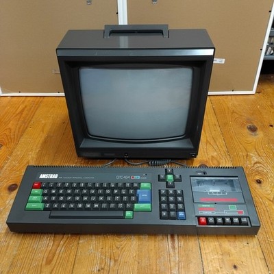 AMSTRAD CPC464 PERSONAL COMPUTER WITH GT64 Monitor FOR SPARES OR ...