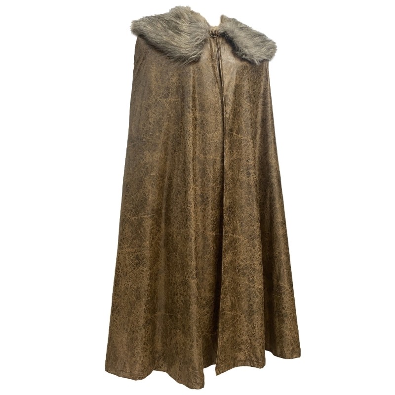 Knight Styles Medieval Cloak With Faux Furs Collar Cosplay Costume For ...