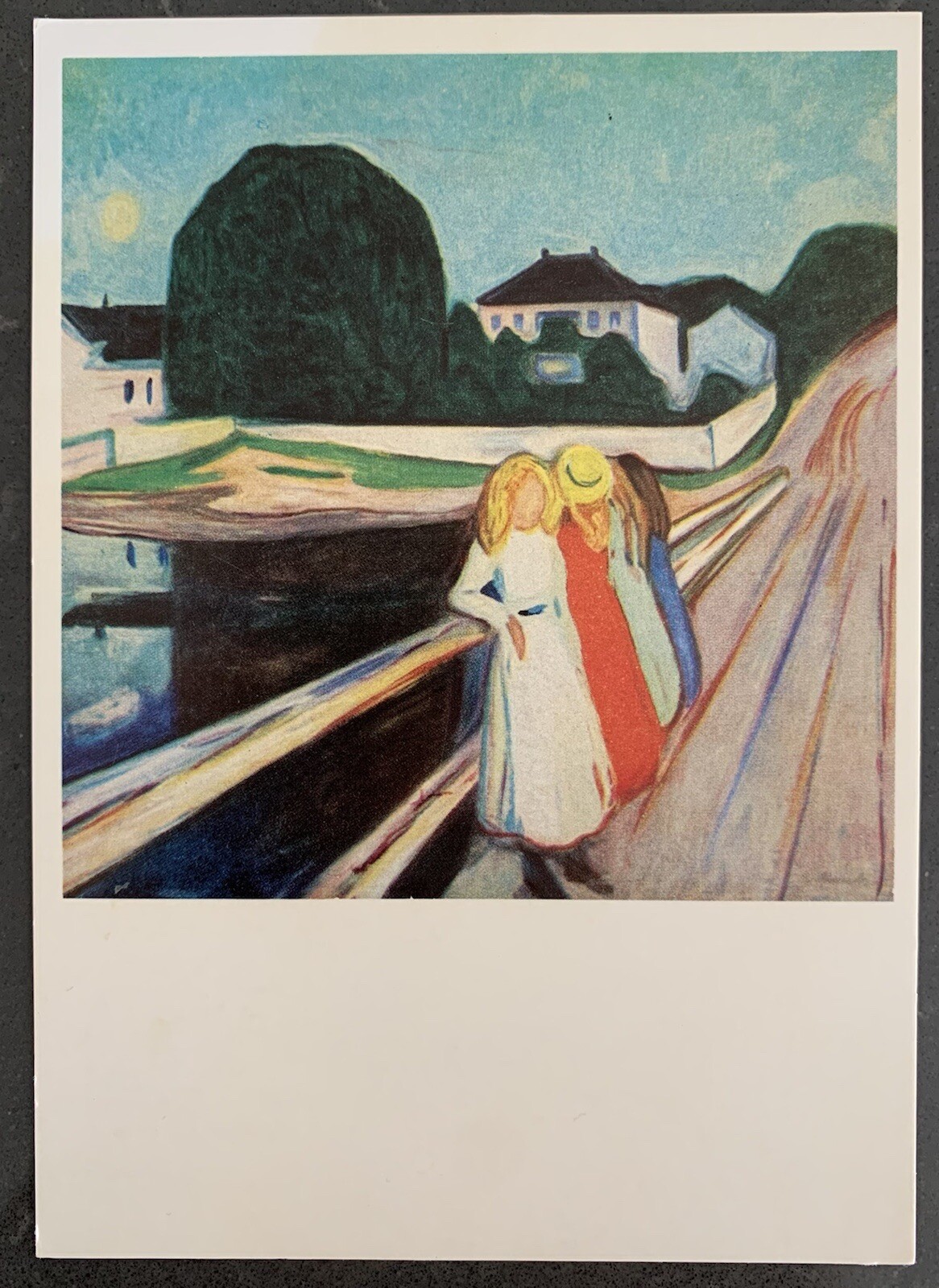 Edvard Munch (1863-1944) Post Card The girls on the bridge Munch Museum ...