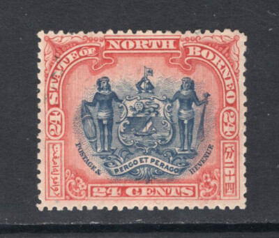 M17496 North Borneo/Sabah 1897 SG111 - 24c blue & lake. | eBay UK
