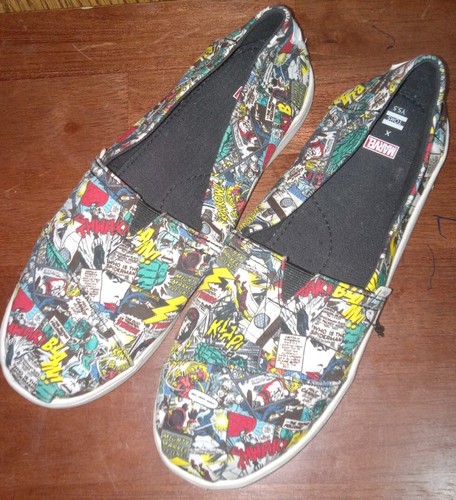 Tom's x Marvel Comics Youth Sz 5.5Y Women's Sz 7 Hulk Thor Avengers ...