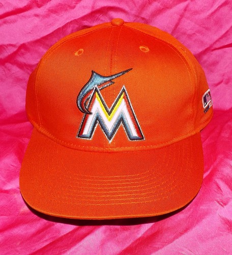 🔥 NEW MLB TEAM MIAMI MARLINS ORANGE ADJUSTABLE BASEBALL CAP ADULT HAT ...