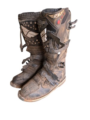 Fly Racing Boots Mens Size 10 Blk MAVERIK Dirt Bike MotoCross ATV ...