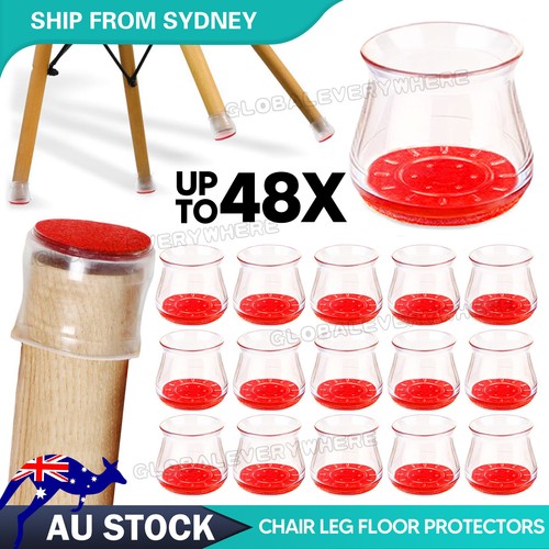 16-48x Ruby Slider Chair Leg Protector For Hardwood Floors Fits All ...