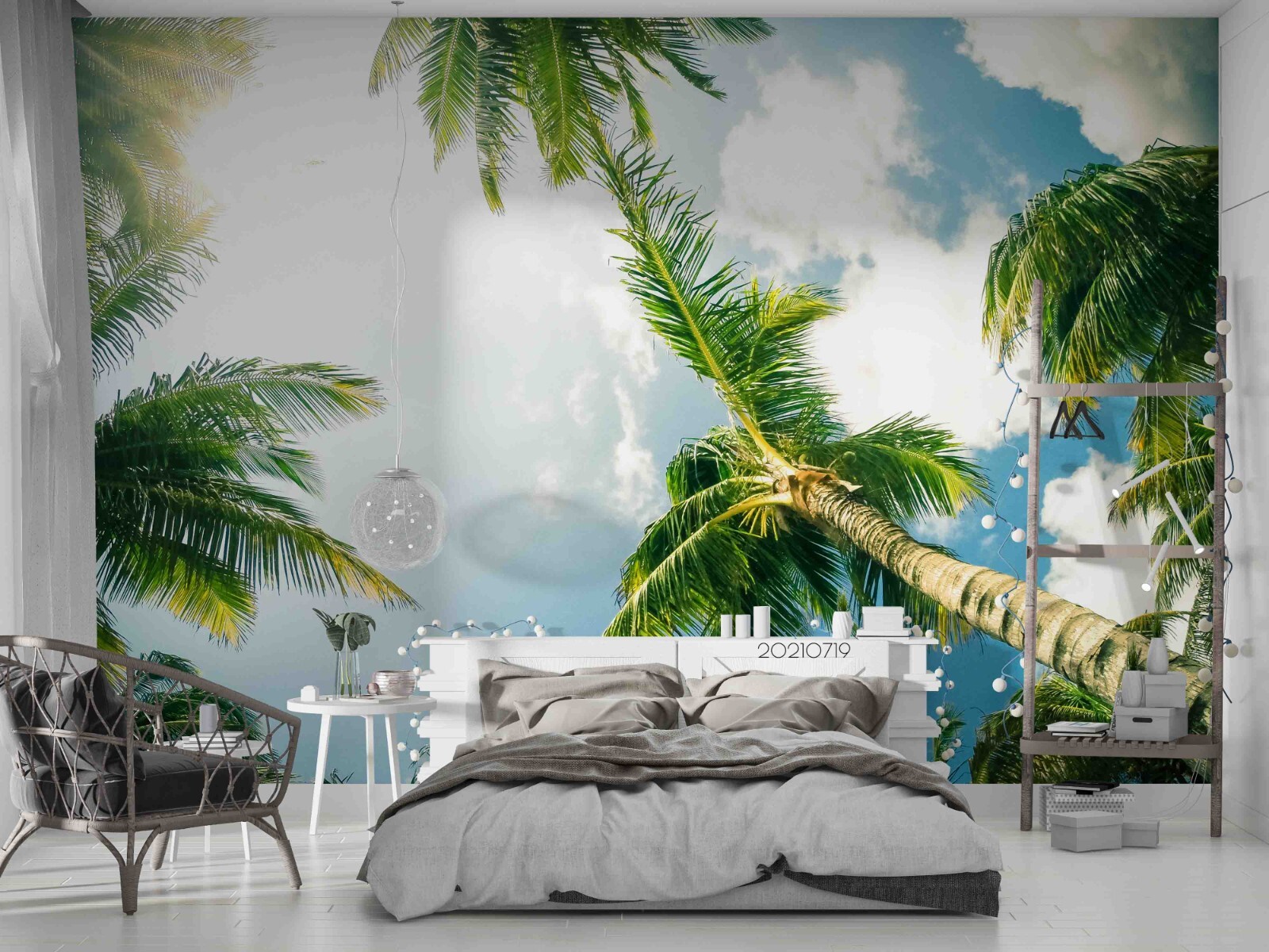 3D Look Up Palm Tree Self-adhesive Removable Wallpaper Murals Wall 115 | eBay