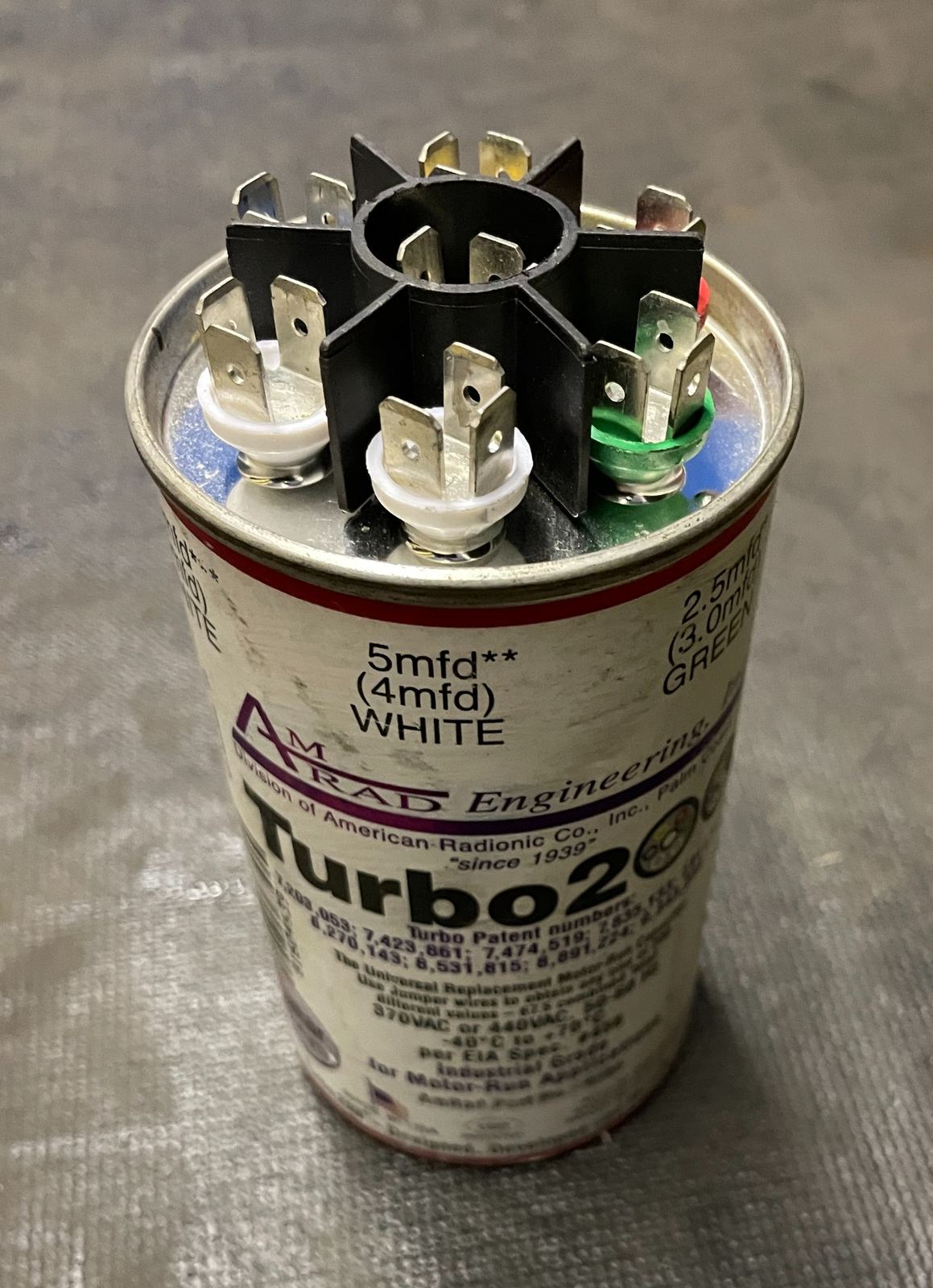 Amrad Turbo 200 Motor Run Capacitor, 2.5-67.5MFD, 370/440V | eBay