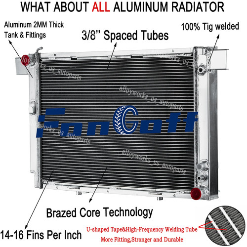 Full Aluminum 3 Row Radiator For 1990-2002 2001 MERCEDES BENZ SL500 500 ...