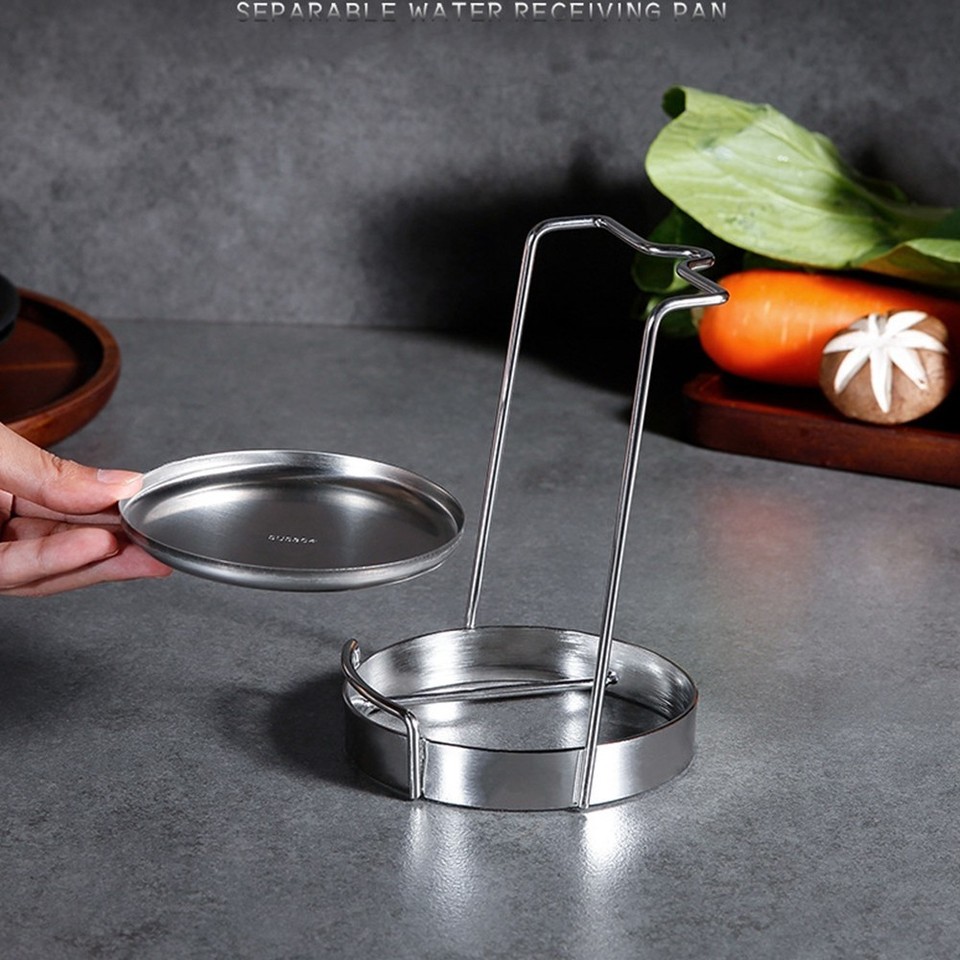 Spatula and Spoon Holder Stainless Steel Pot Lid Rack Soup Tray Design ...