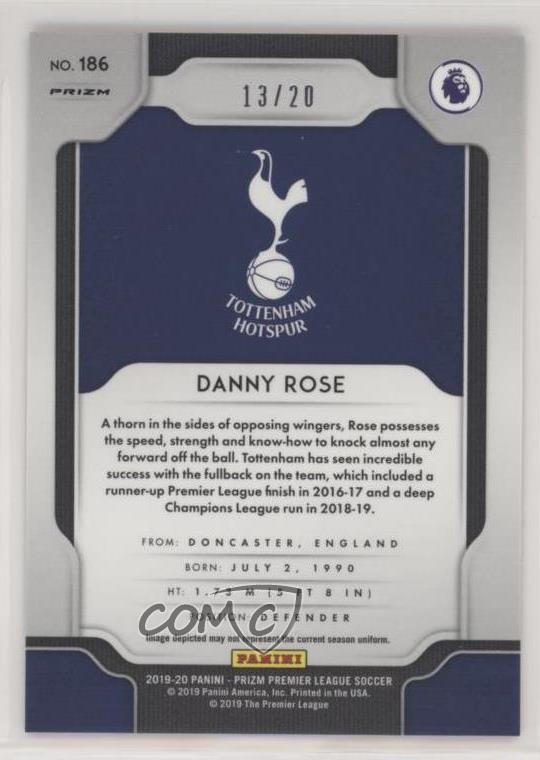 2019-20 Panini Prizm Premier League Breakaway Bronze 13/20 Danny Rose ...