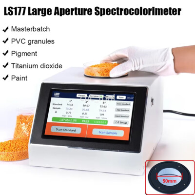 LS177 Spectrocolorimeter Color Analyzer for Powder Particle 50mm D/8 ...