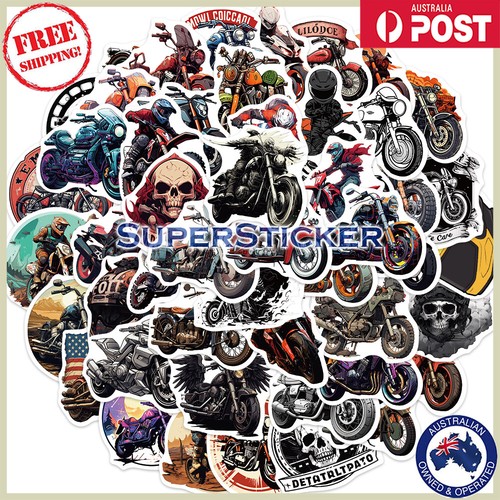 50pcs Motorcycle Cool Boys Helmets Stickers Aesthetic Decal Stickers ...