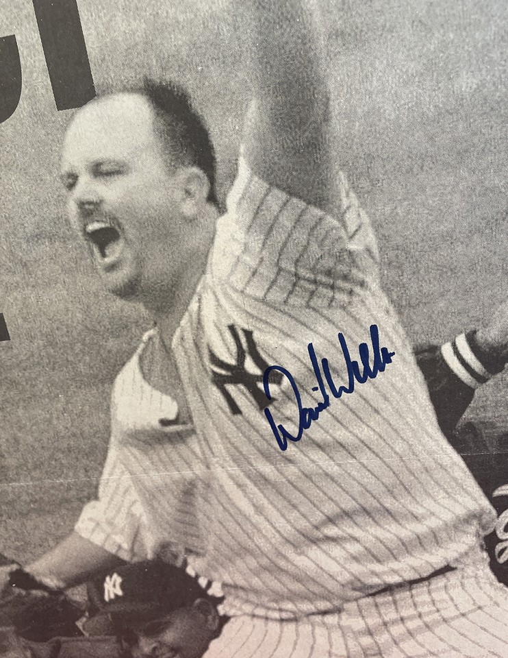 David Wells Signed 14x20 Mounted NY Daily News Perfect Game Cover w B&E ...