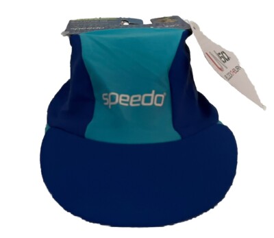 NWT! Speedo UV50+ Sun Protection HAT w NECK FLAP Kids Size S/M 6-24 mos ...