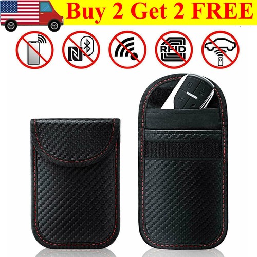 Car Key Signal Blocker Case Faraday Fob Pouch Keyless RFID Security ...