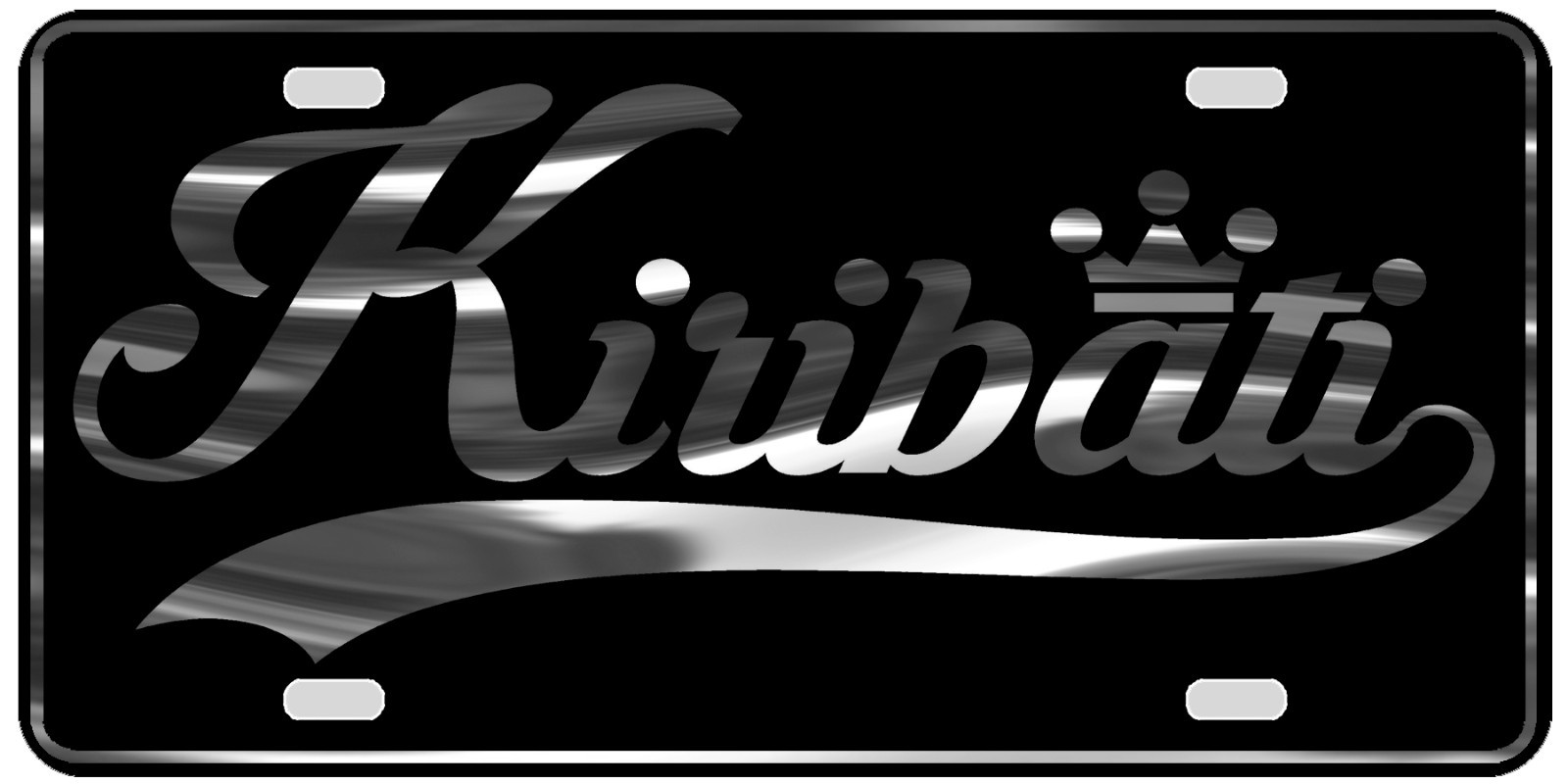 Kiribati License Plate All Mirror Plate & Chrome and Regular Vinyl ...