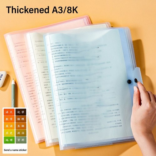 20 Pockets A3 File Folders Large Capacity Document Storage Bag Students ...