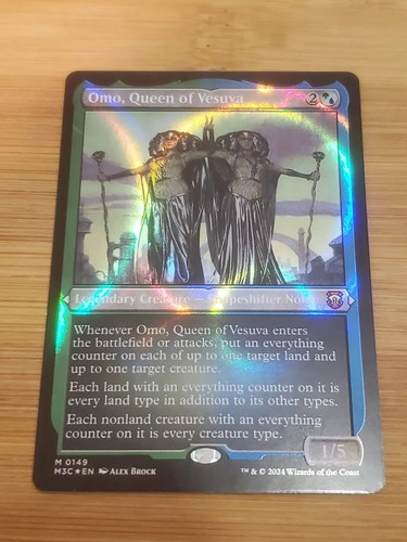 1x Omo, Queen of Vesuva, Ripple Foil THICK STOCK Display Commander, MTG ...