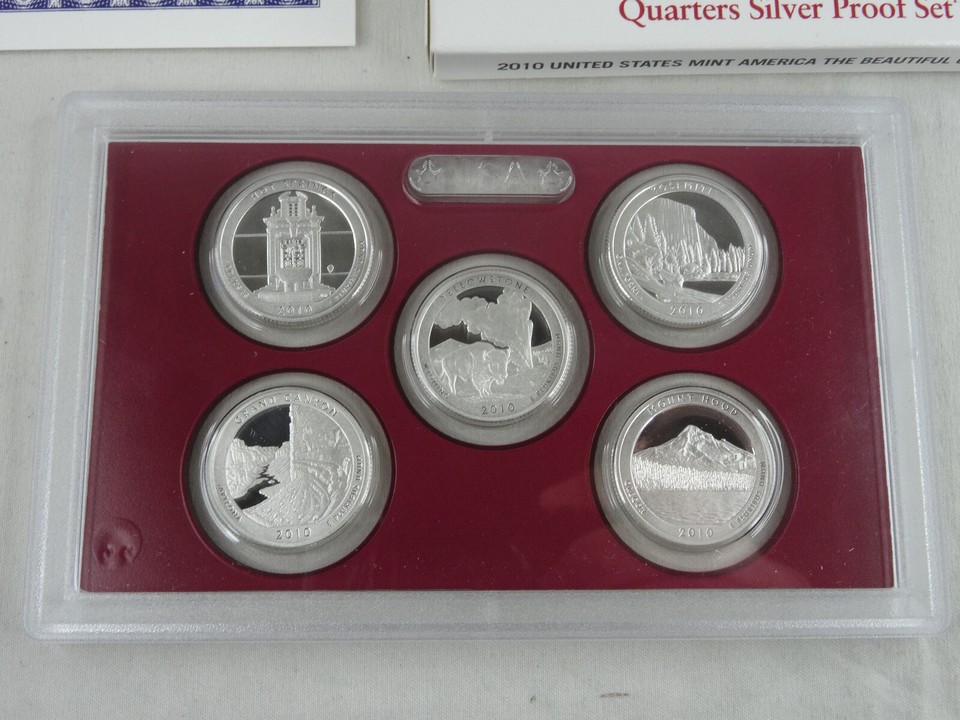 2010-S ATB Silver Quarter Proof Set 5 Coins w/ Box & COA OGP US Mint | eBay