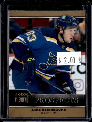 2021-22 Metal Universe Skybox Prospects Jake Neighbours St. Louis Blues ...