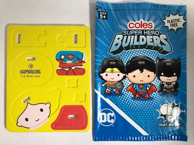 #13 Supergirl Coles Super Hero Builders Collectables DC Superhero Collector Card | eBay