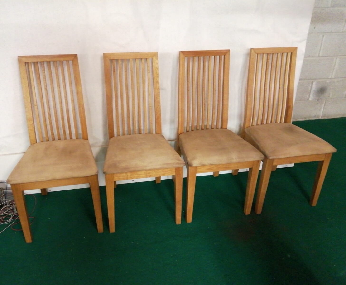 Set of 4 Oak Dining Chairs | eBay UK
