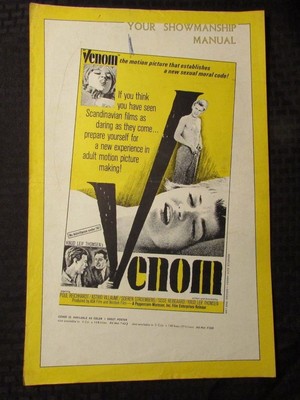 1966 Venom PRESS BOOK VG- 11x17 6pgs Søren Strømberg, Sisse Reingaard | eBay