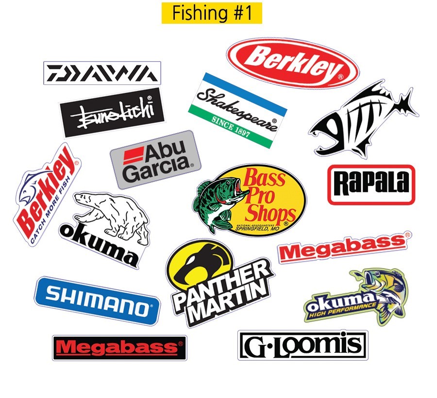 Fishing Brand Logo Sight Cast Fishing Company Circle Logo Sticker