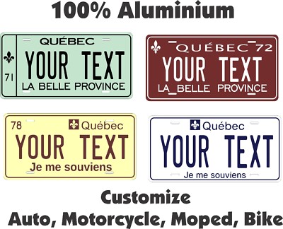 Quebec Tag Canada Personalized Auto Car Motorcycle Bike Bicycle License ...