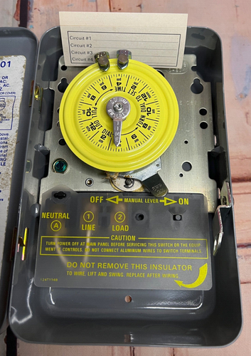 INTERMATIC T101 24-Hour Mechanical Time Switch, 120 VAC, 60Hz, SPST 40A ...