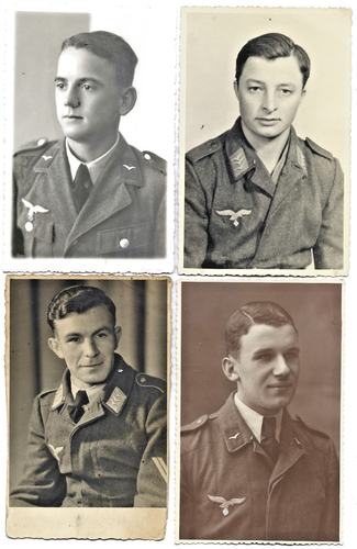 4x Org.Fotos/PK, Studio Portrait Luftwaffe Soldat in Uniform, 2WK | eBay