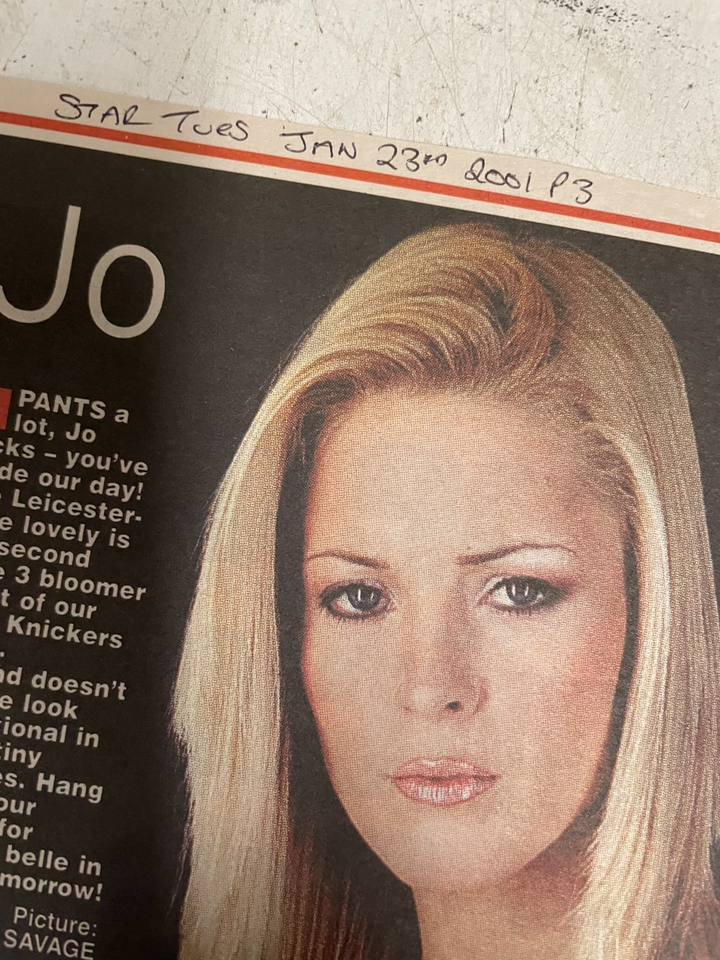 COLLECTABLE VINTAGE NEWSPAPER THE STAR NEWSPAPER JAN 23 2001 JO HICKS ...