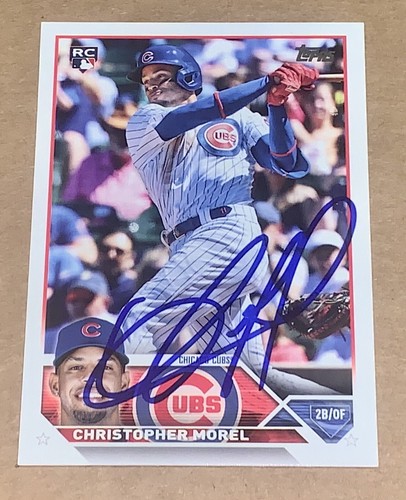 JSA Christopher Morel SIGNED 2023 Topps RC Card #308 Auto Chicago Cubs ...