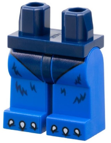 Lego New Minifigure Legs Dark Blue Leotard Fur White Claws Marvel Part ...