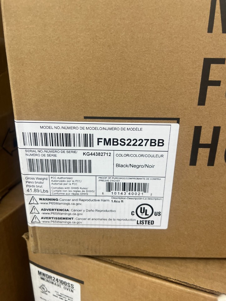 Frigidaire FMBS2227BB 1.6 cu. ft. Built-In Microwave Oven *NEW | eBay