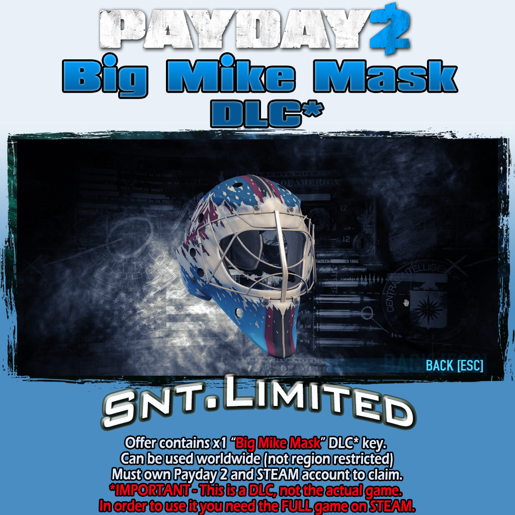 Payday 2 - Promotional Masks DLCs (STEAM) | eBay