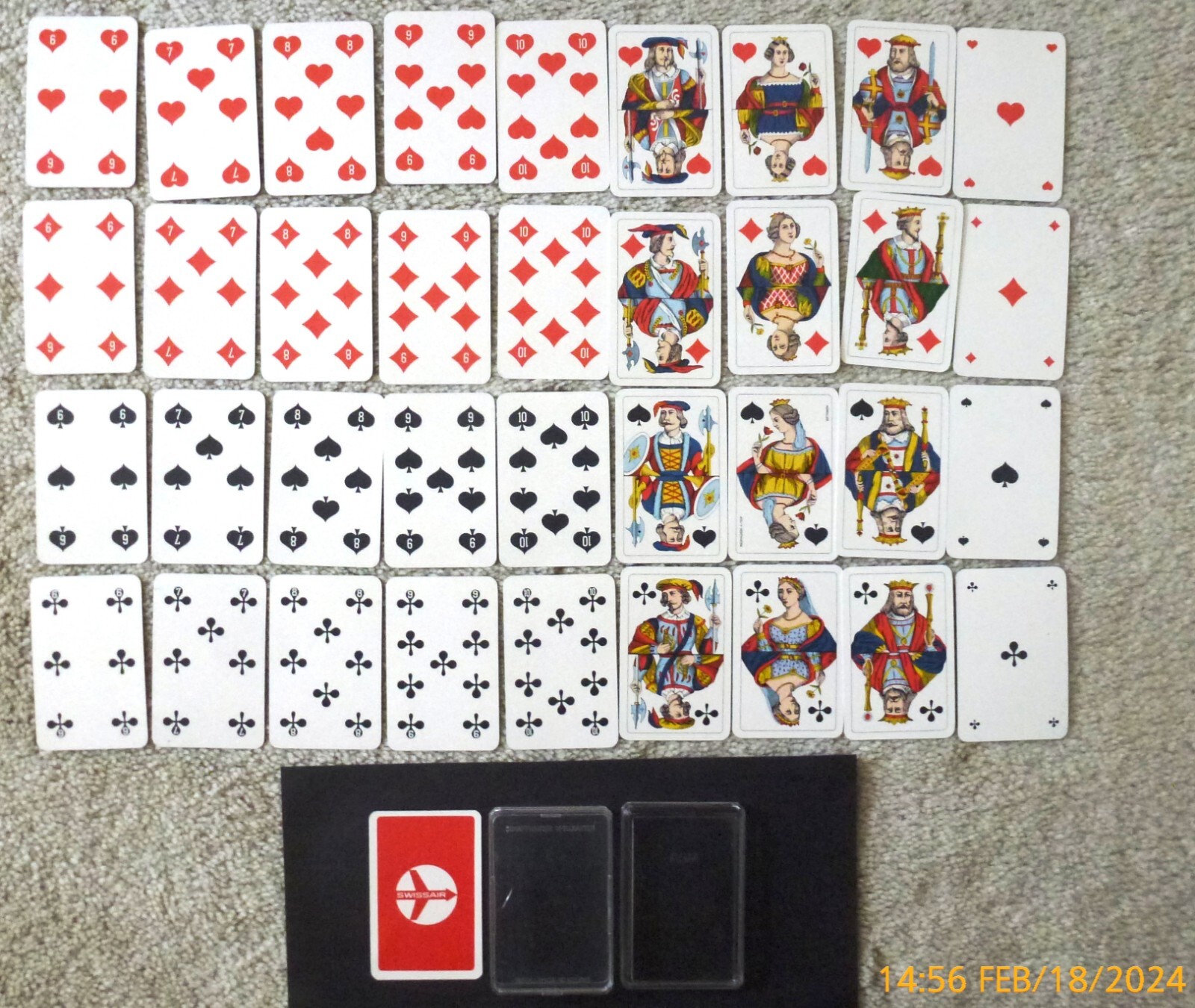 Swissair - deck of 36 playing cards, approx. mid-1970's vintage | eBay