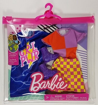 Barbie Fashions Girl Power Outfit Shoes Skirt Dress Casual Accessories ...