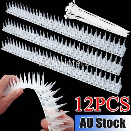 12x Bird Spikes Deterrent Anti Cat Human Possum Spiked Fence Mouse Pest ...