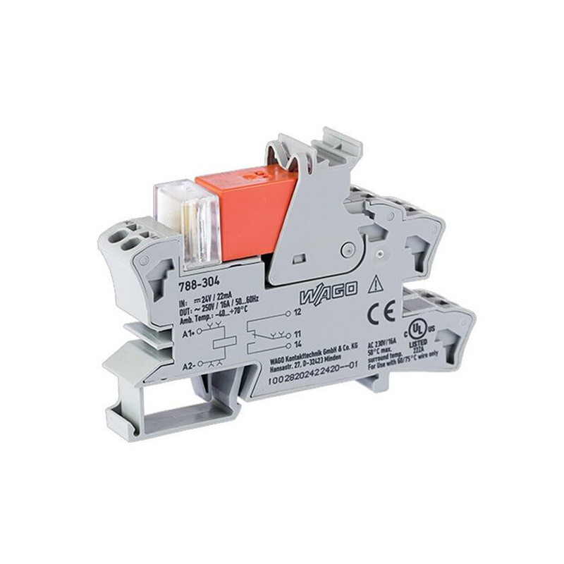 5pcs WAGO 788-304 Relay Module 1 Changeover Contact Gray 2,50 mm2 New ...