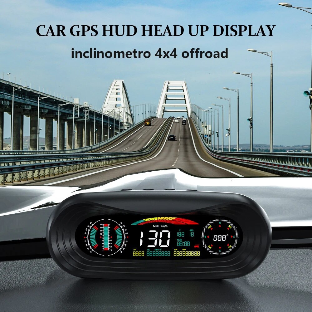 P18 inclinometro 4x4 offroad GPS HUD Speedometer GPS Head Up Display ...
