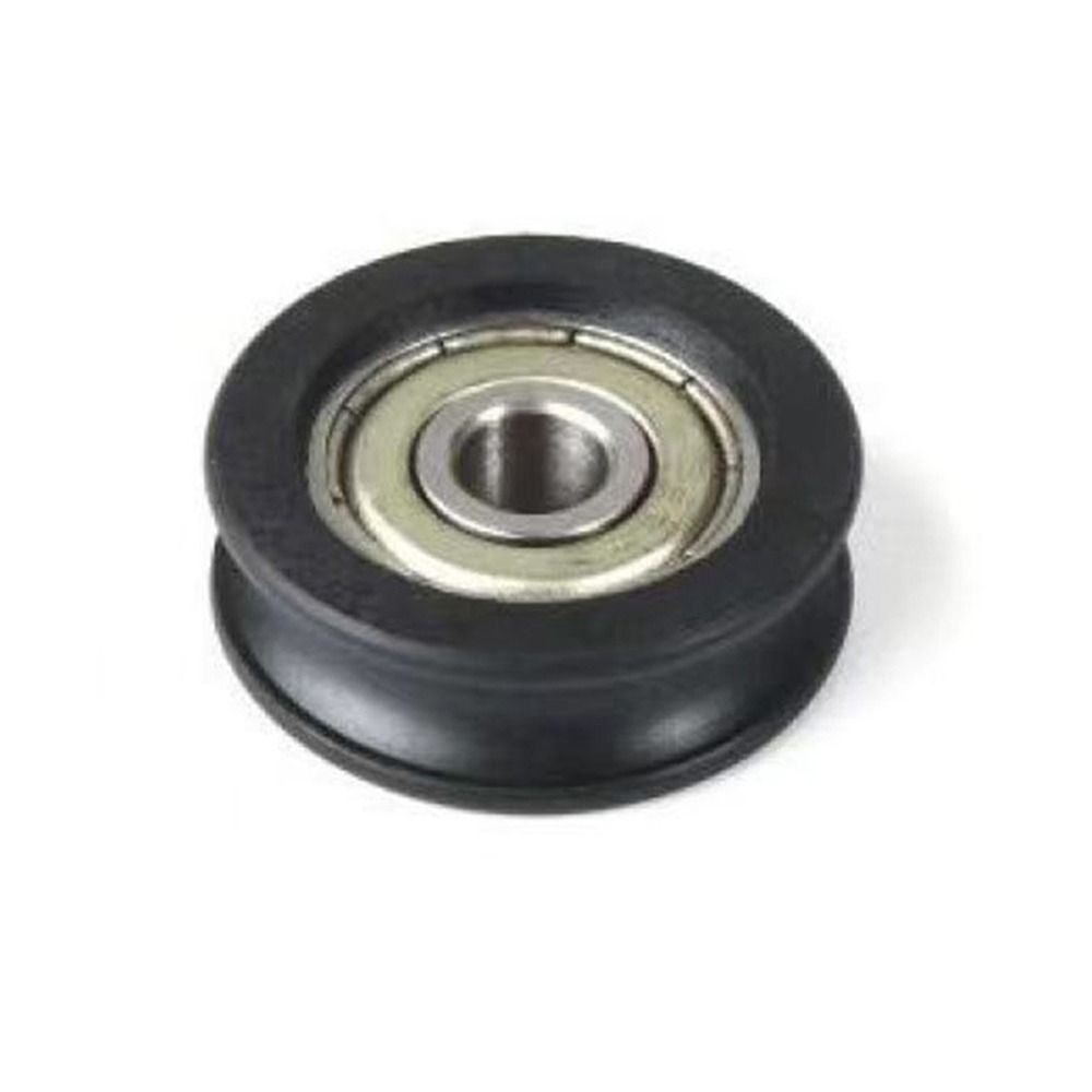 5pcs Double Metal Shielded Nylon Pulley Roller Guide Wheel Small Rotary ...
