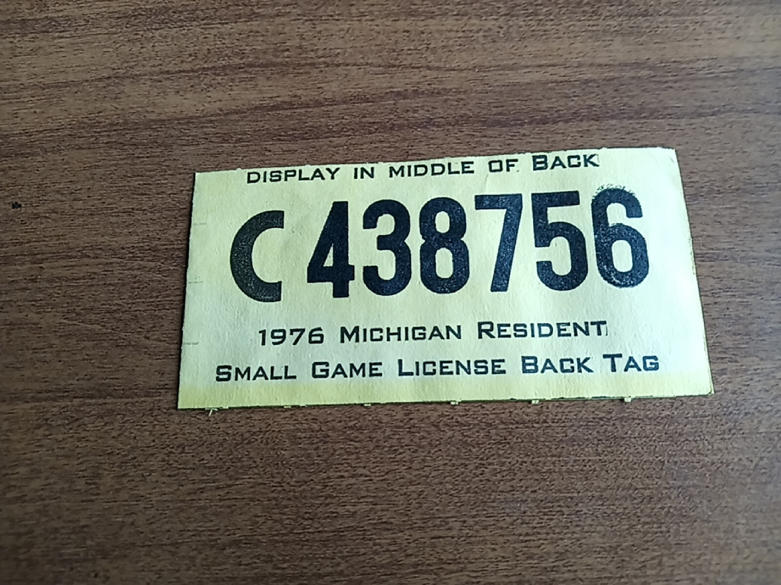 1976 MICHIGAN RESIDENT SMALL GAME LICENSE | eBay